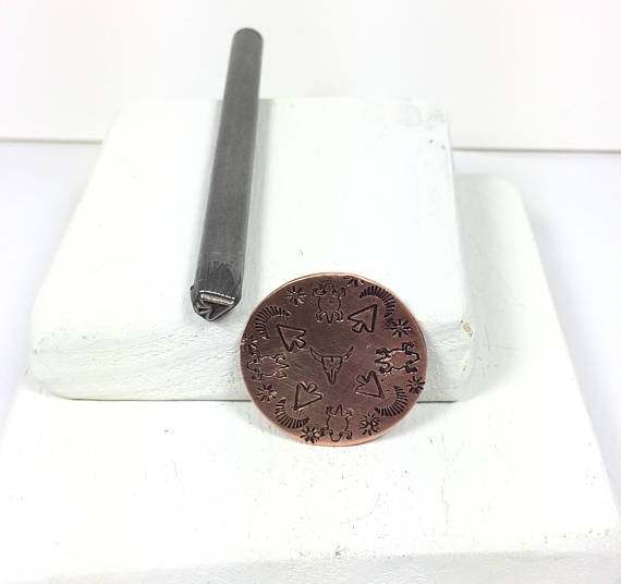 Arrow Head stamp, Native American, for metal stamping, tribal arrow st ...