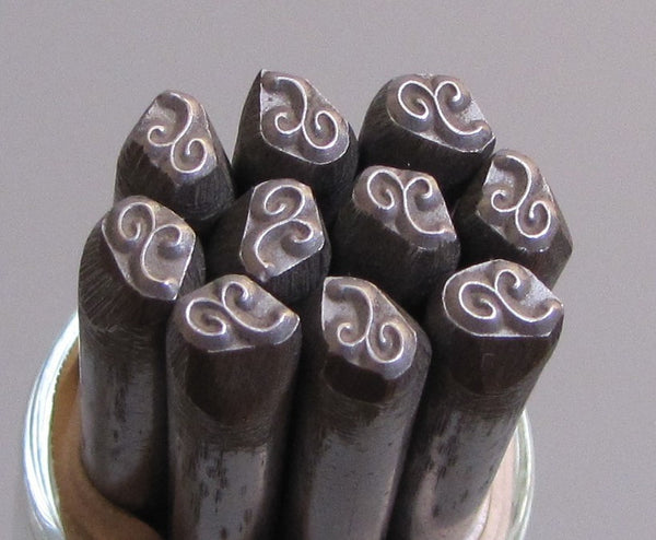 Fancy Scroll, steel stamp, USA made, jewelry stamping – Romazone