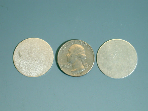 round blanks, sterling silver, 2 pack, 1 inch 24 gauge, jewelry stampi ...