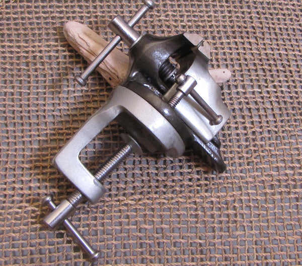 Bench vice, for Small work, 2 inch wide jaw, opens to 1 1/4 inch, swiv ...