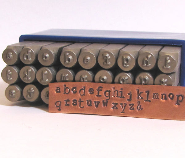 Steel letters stamps,Typewriter Font, low Case 3 mm, 2.75mm average si ...