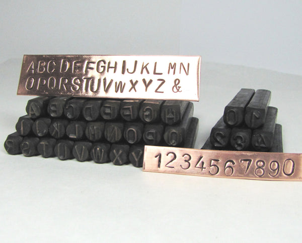 Alphabet 6 mm Stamps, 1/4 inch metal stamp set, bold large letters, in ...