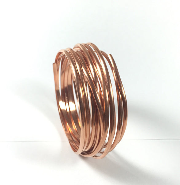 Half Round Copper wire, big half round, 10 ft of 8 gauge, great for ri ...